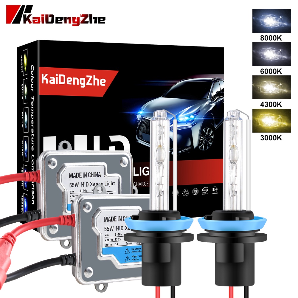 Xenon H7 55W Slim Ballast ชุด HID Xenon ไฟหน้าหลอดไฟ H1 H3 H4 H11 HB3 9005 HB4 9006 3000K 4300K ...