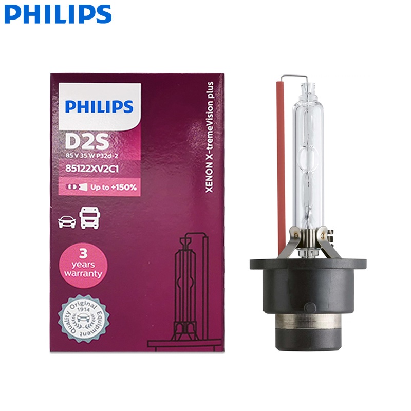 Philips XENON X-treme Vision Plus D2S 4800K +150% Bright White Bulb HID ...