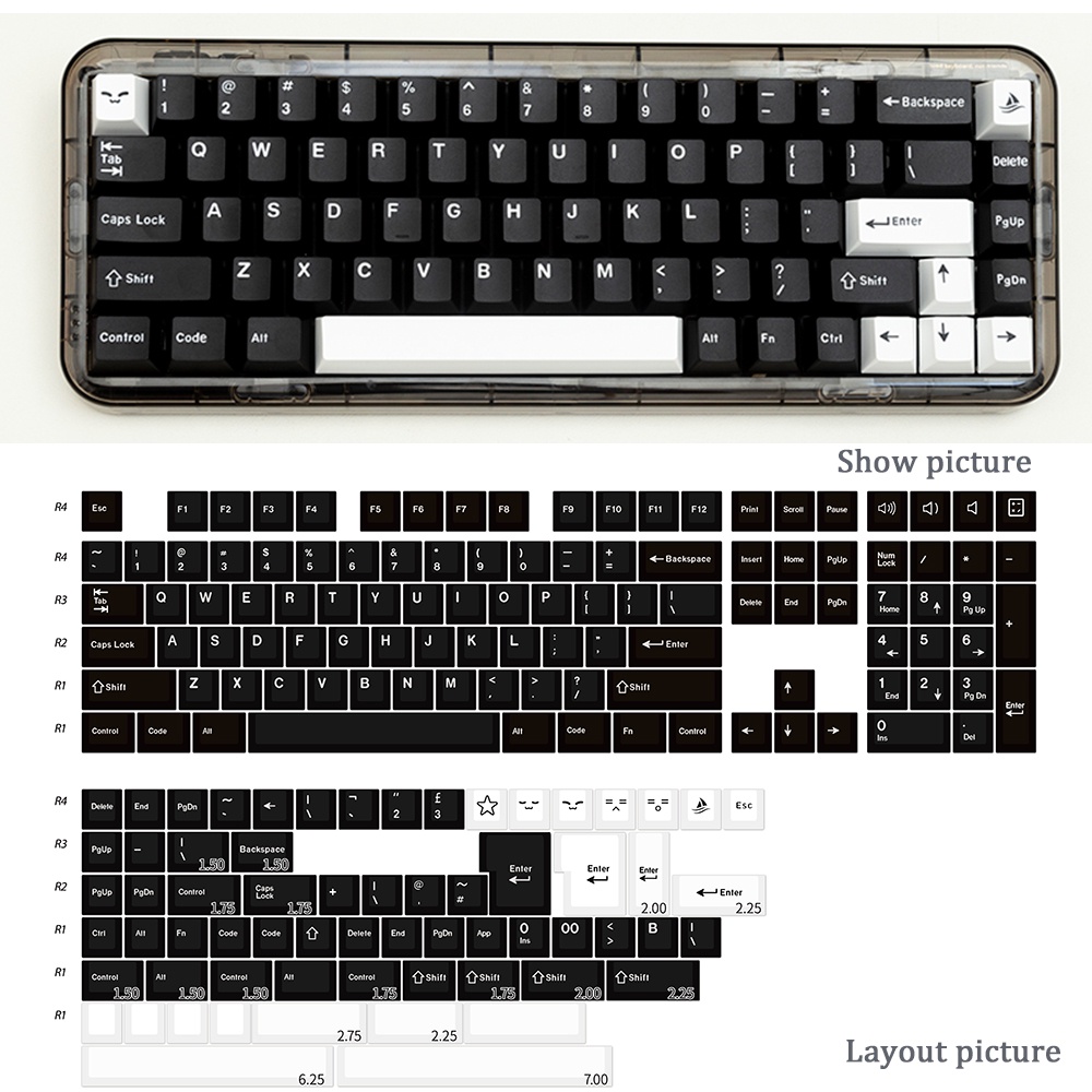 173keys Rome keycaps/Double shot/Cherry profile/PBT material mechanical ...