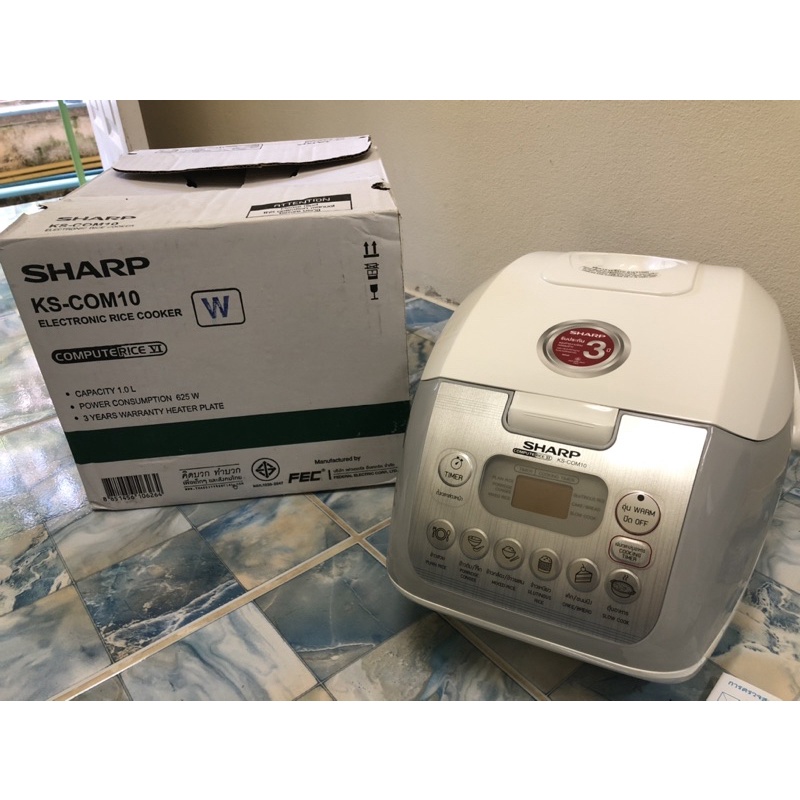 หม้อหุงข้าว SHARP คอมพิวเตอร์ 1 ลิตร รุ่น KS-COM10 | Shopee Thailand