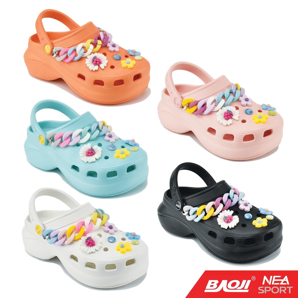 [ลด30% เก็บโค้ด 1580FASHDD] Baoji BO37-115 Clog Bae - Flower รองเท้า ...