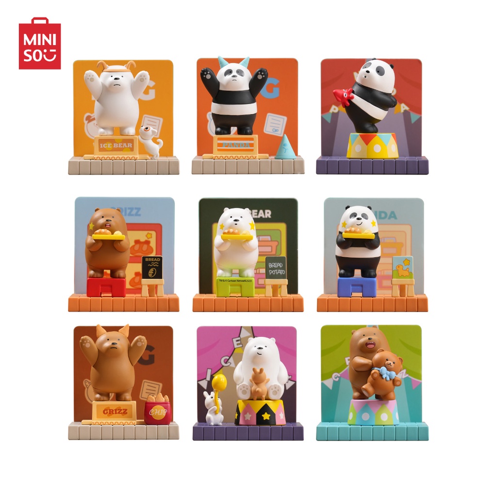 Miniso กล่องสุ่ม กล่องสุ่มโมเดล We Bare Bears Mini Fun Collection ...