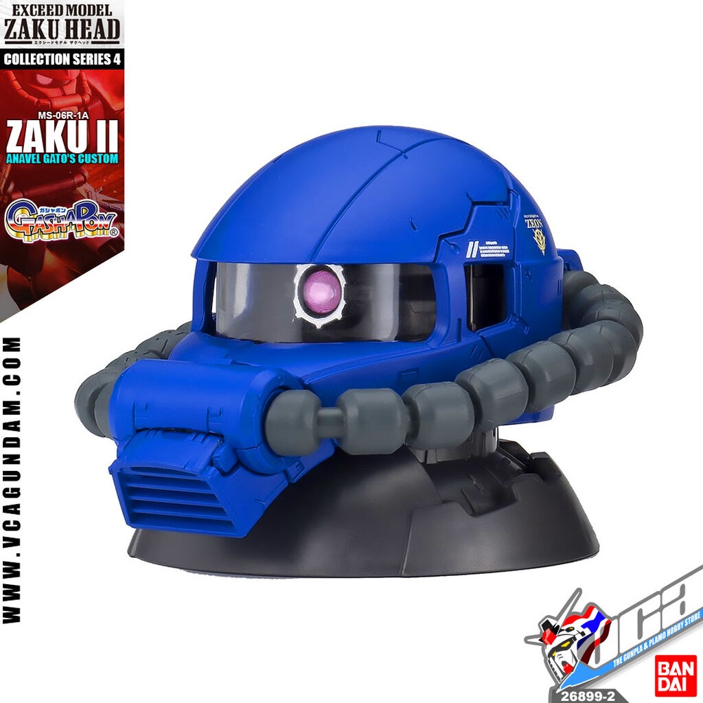 BANDAI GASHAPON EXCEED MODEL ZAKU HEAD 4 MS-06R-1A ZAKU II (ANAVEL GATO ...