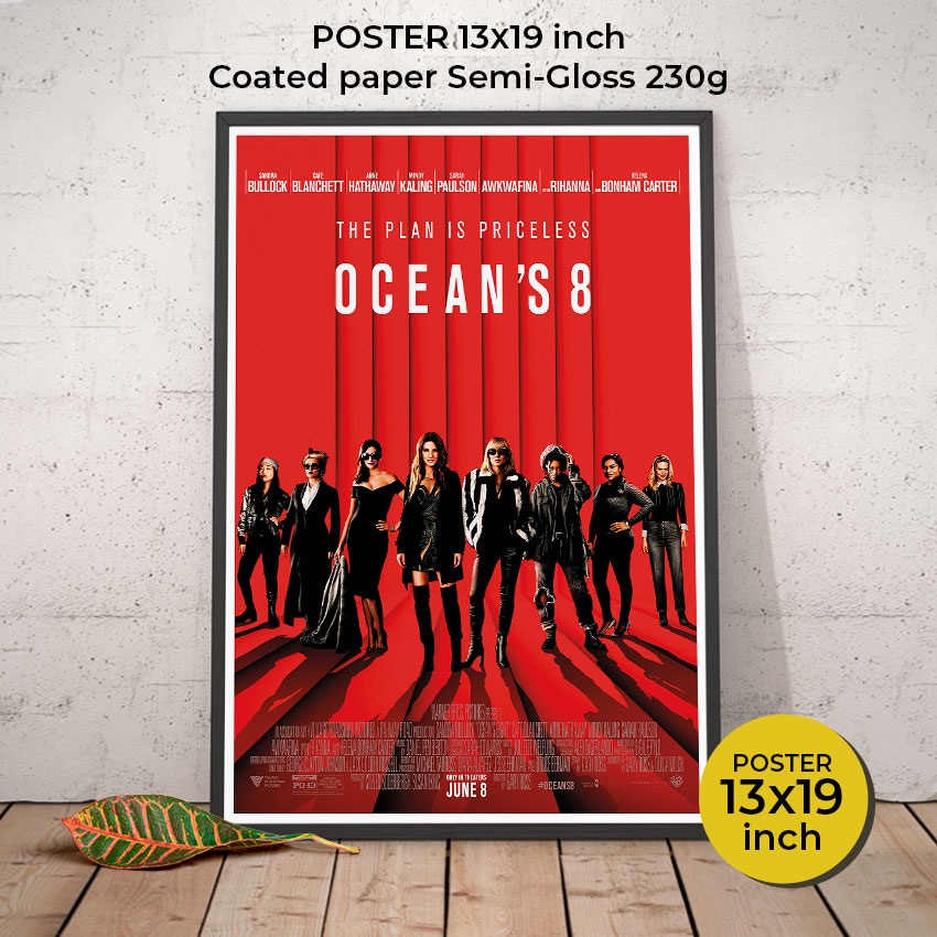 Ocean's 8 Poster (2018) โปสเตอร์ภาพยนต์ โอเชียน 8 Sandra Bullock,Cate Blanchett ภาพขนาด 33X48 cm ...