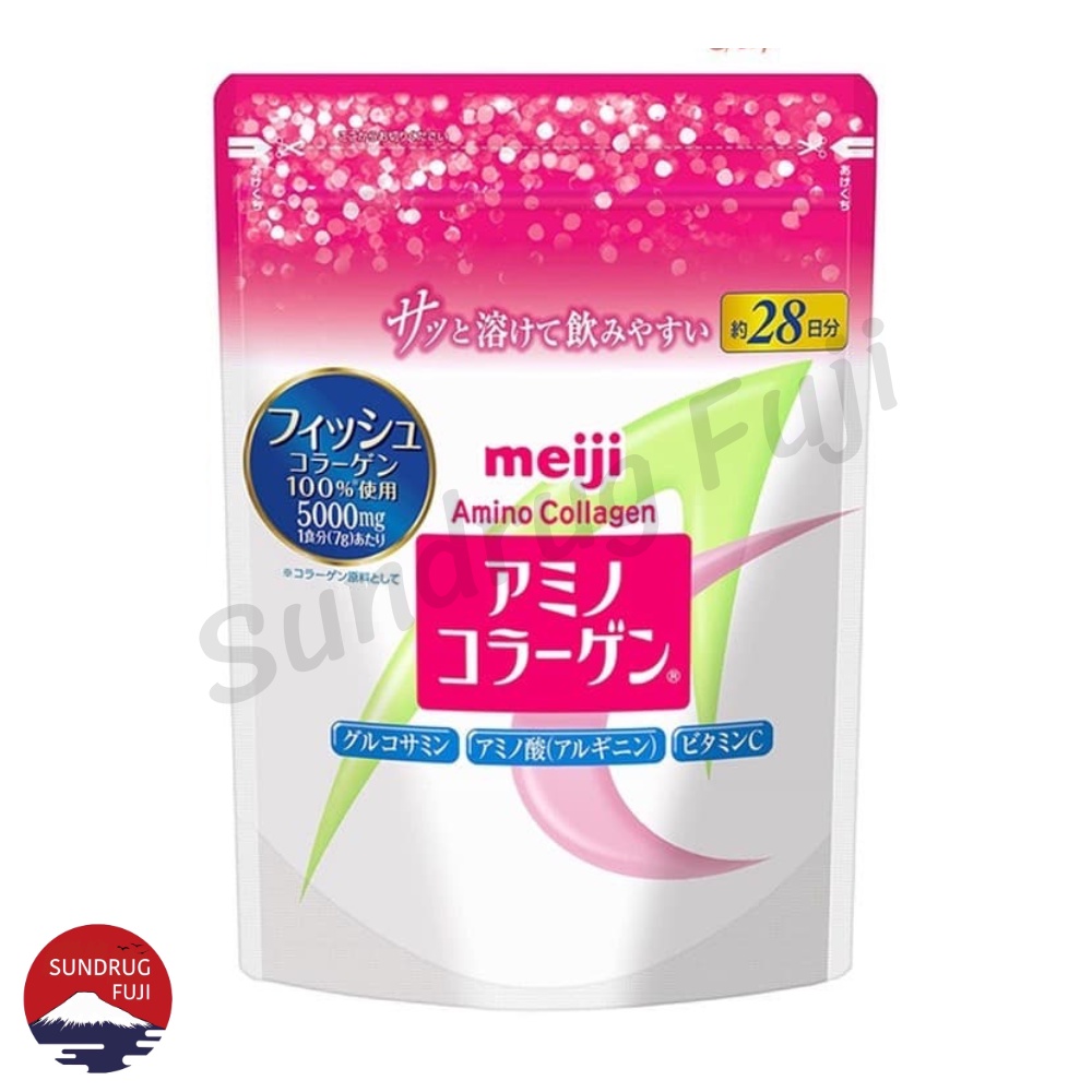 New🇯🇵Meiji Amino Collagen คอลลาเจนผง 28วัน(196g)ส่งตรงจาก ญี่ปุ่น 💯%🇯🇵 | Shopee Thailand