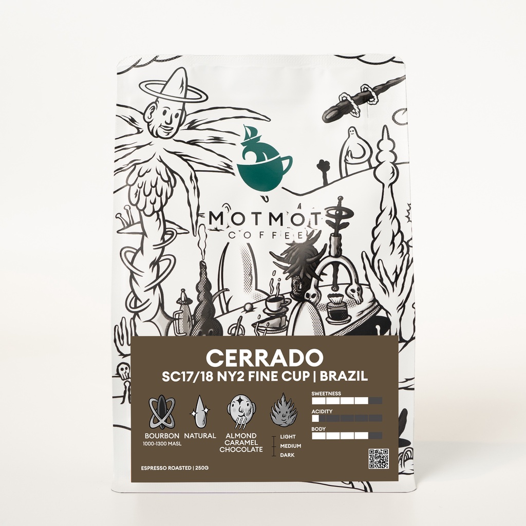 Brazil Cerrado SC17/18 NY2 Fine Cup (Natural) | Espresso Roasted | เมล็ดกาแฟคั่ว MOTMOT COFFEE ...