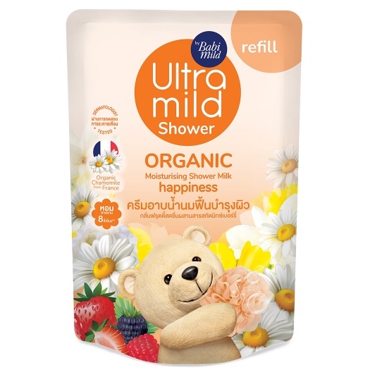 Babimild Ultra Mild shower เบบี้มายด์ ครีมอาบน้ำ สูตรน้ำนมฟื้นฟูผิว 360 ...