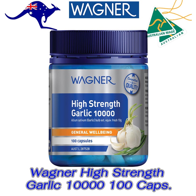 Wagner High Strength Garlic 10000mg.100 Capsules กระเทียมสกัด สูตร ...