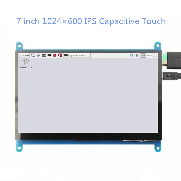 7 inch 1024*600 IPS Capacitive Touch Panel TFT LCD Module Screen Display for Raspberry Pi 3 B ...