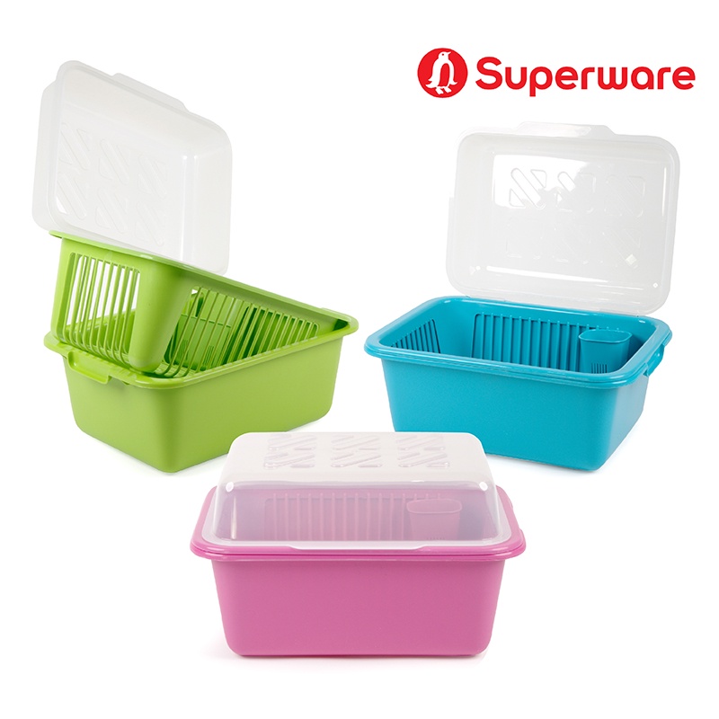 Srithai Superware ที่คว่ำจานพร้อมฝา รุ่น B-100 | Shopee Thailand