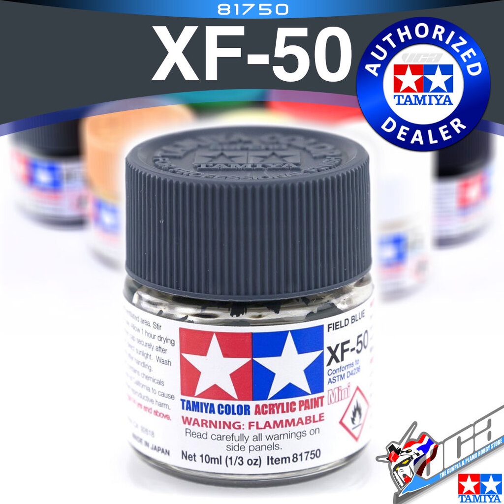 TAMIYA 81750 XF-50 XF50 FLAT FIELD BLUE MATT MATTE น้ำเงินด้าน ACRYLIC ...