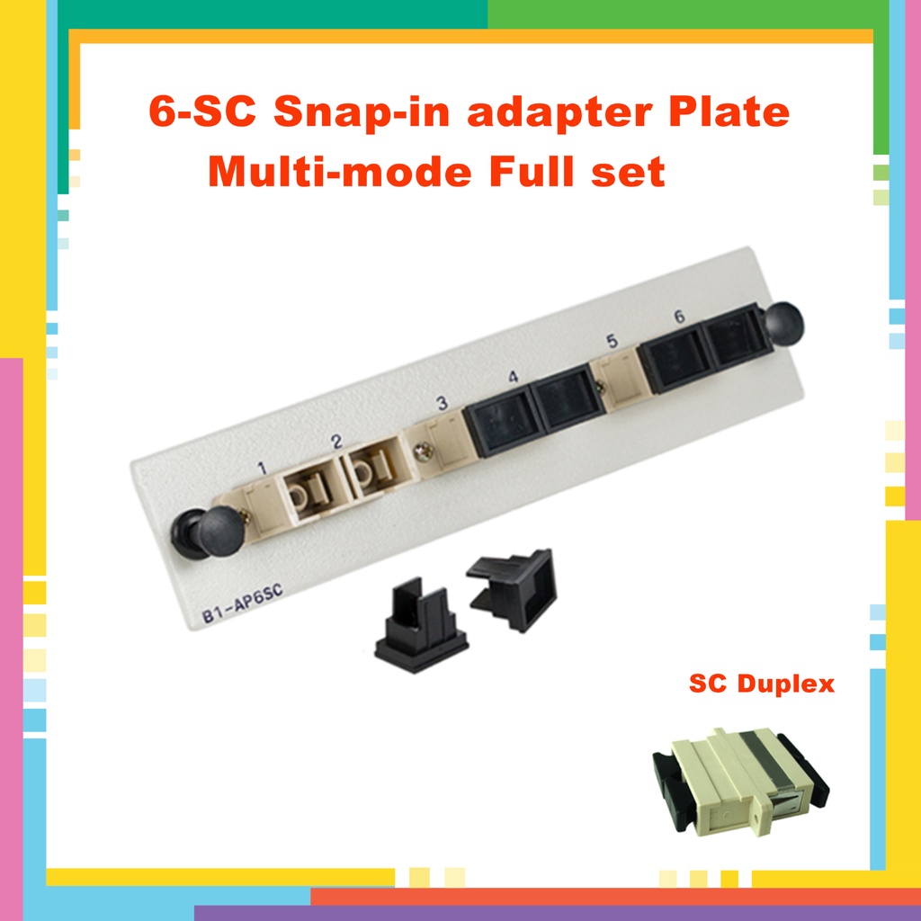6-SC Snap-in adapter Plate Multi-mode Full set | Shopee Thailand