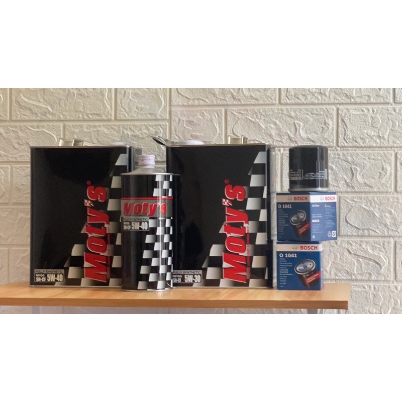 น้ำมันเครื่องเบนซินMoty’s M100 5W-40 | Shopee Thailand
