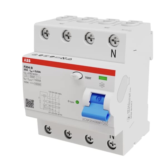 ABB RCCB type B F204B 4P C25 - 63A 30mA , EV Charger | Shopee Thailand