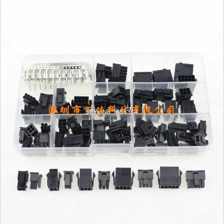 282Pcs/set 3mm Pitch 2 3 4 5 Pin Male & Female Plug Housing Pin Header ...