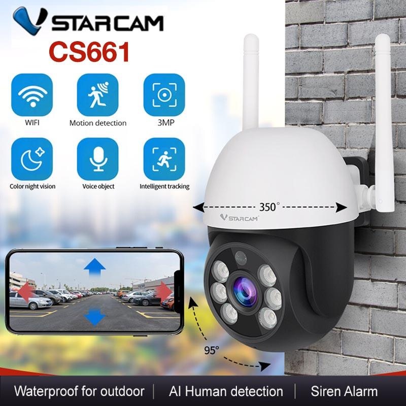 IP Vstarcam รุ่น CS661 HD 3MP IP Wi-Fi กล้องวงจรปิดภายนอก หมุนได้ 360 ...