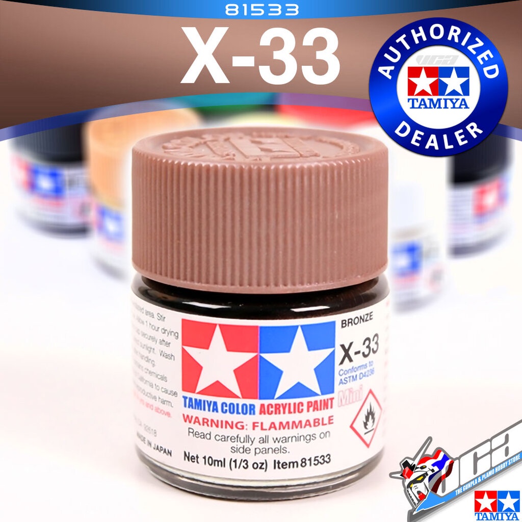 TAMIYA 81533 X-33 X33 BRONZE สีบรอนซ์ ACRYLIC PAINT MINI COLOR 10ML ...