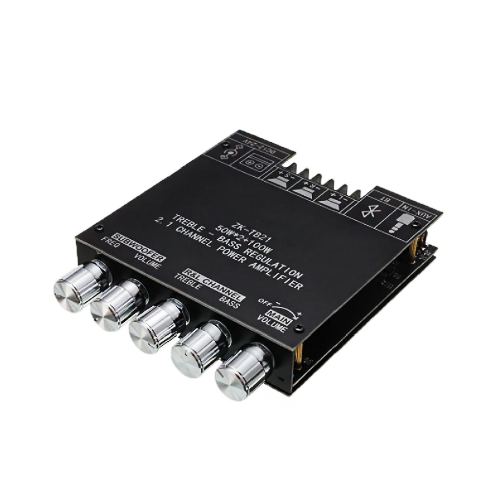 ZK-TB21 TPA3116D2 bluetooth 5.0 Subwoofer Amplifier Board 50WX2 100W 2.1 Channel Power Audio ...