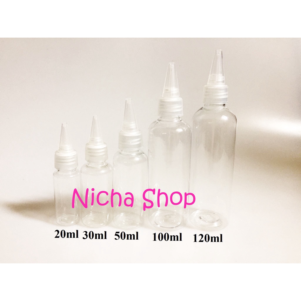 ขวดพลาสติก ขวดPET ทรงแหลม 20ml-120ml จำนวน1ขวด | Shopee Thailand