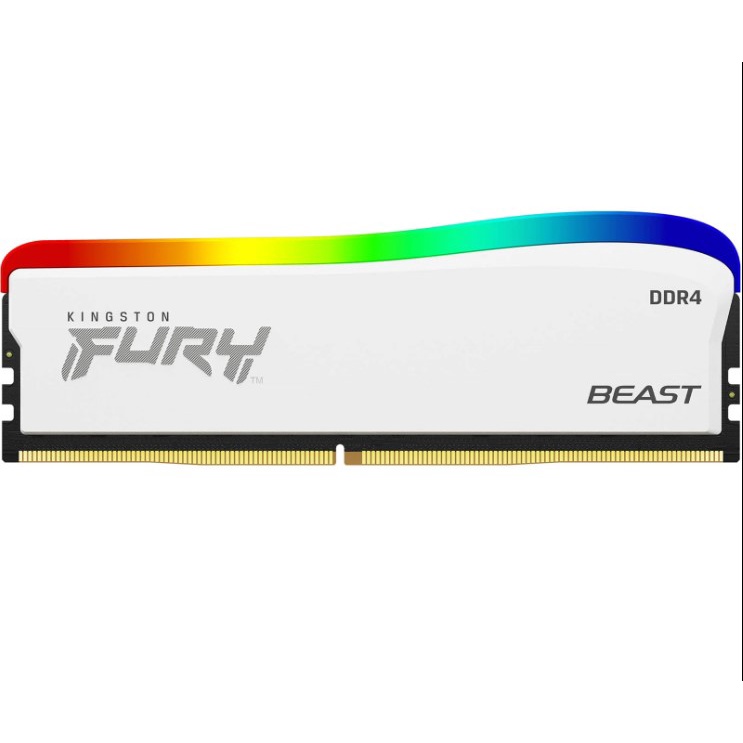 Kingston FURY Beast White RGB 8GB DDR4 PC4-25600 3200MHz CL16 KF432C16BWA/8 | Shopee Thailand