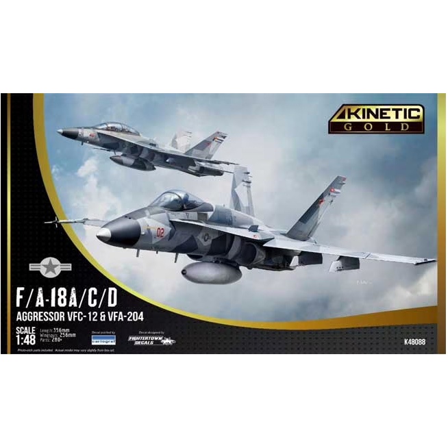 Aircraft Model Kinetic Model 1/48 KI-K48088 F/A-18A/C/D Aggressor VFC ...