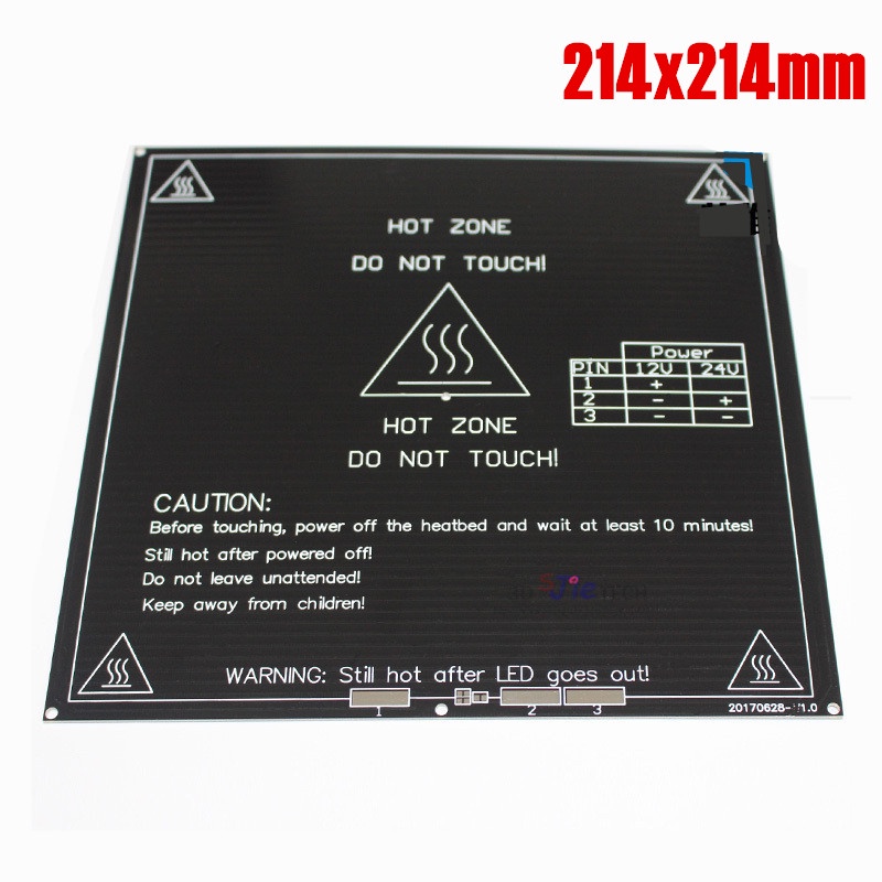 214x214mm Updated Mk2b aluminum heated bed PCB heating bed build ...