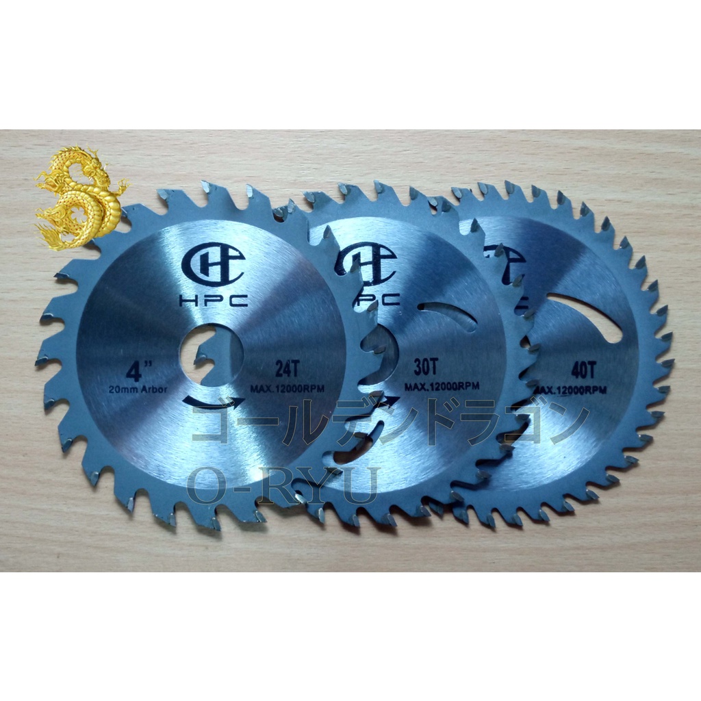 ใบเลื่อยวงเดือนตัดไม้ HPC ขนาด 4 นิ้ว 24T, 30T, 40T | Shopee Thailand