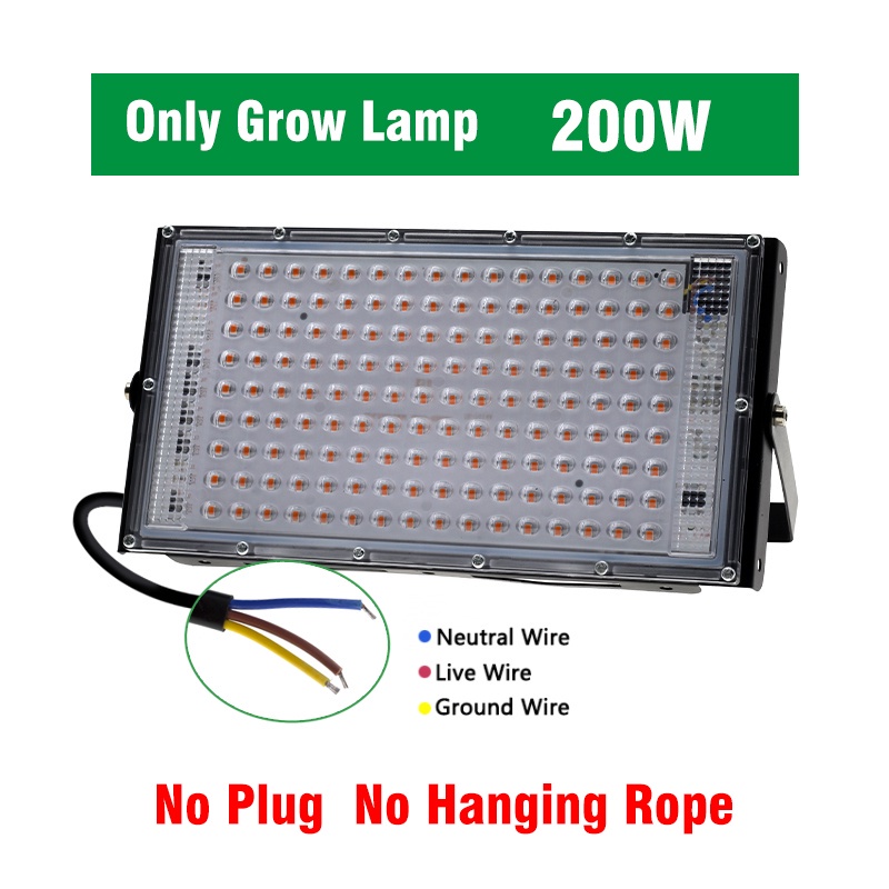 LED Grow Light 50W 100W 200W 300W Full Spectrum Plant Lights AC 220V ...