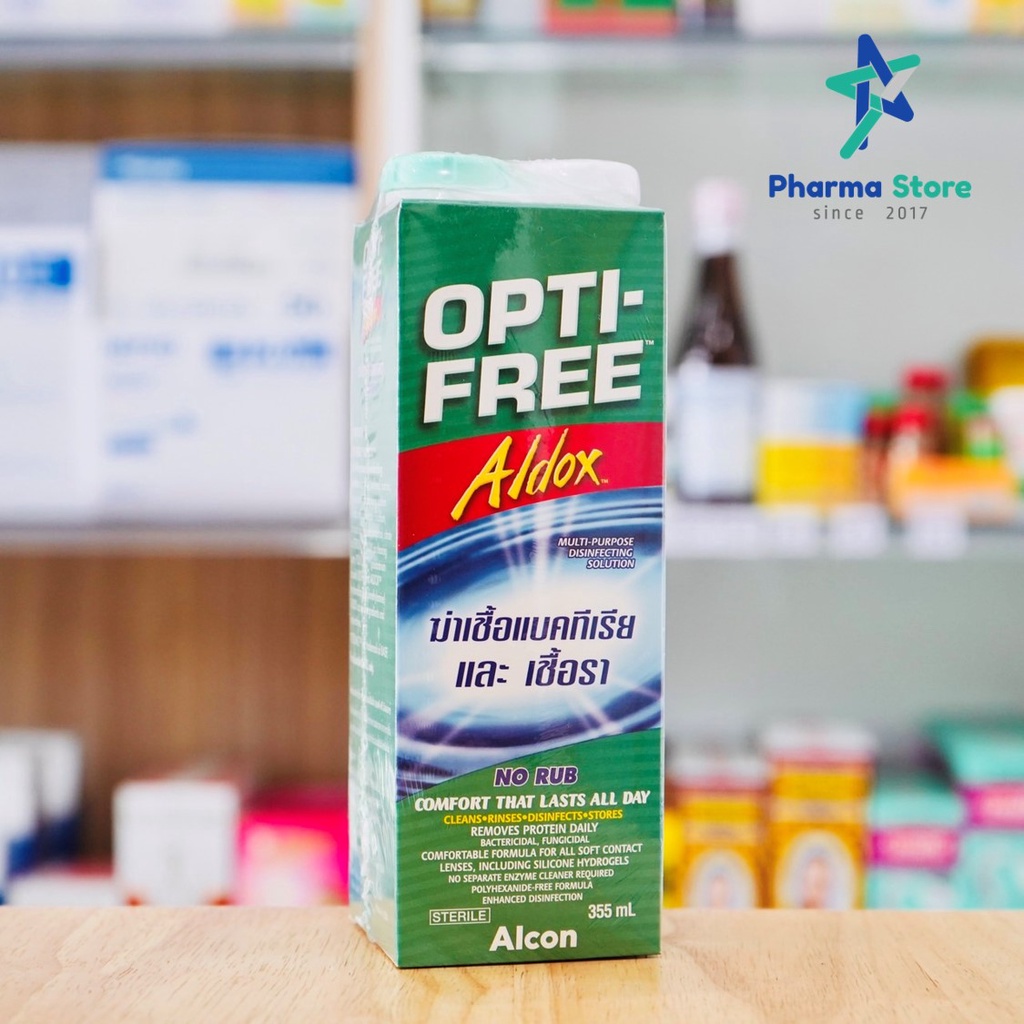 Opti-free Aldox [355 mL] น้ำยาล้าง คอนแทคเลนส์ ทำความสะอาด ฆ่าเชื้อ และ ...
