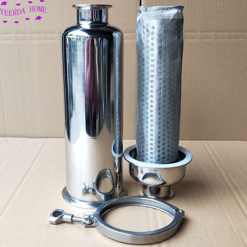 10Inch Sanitary Inline Strainer Fit 38/51mm Pipe Tri Clamp SS304 ...