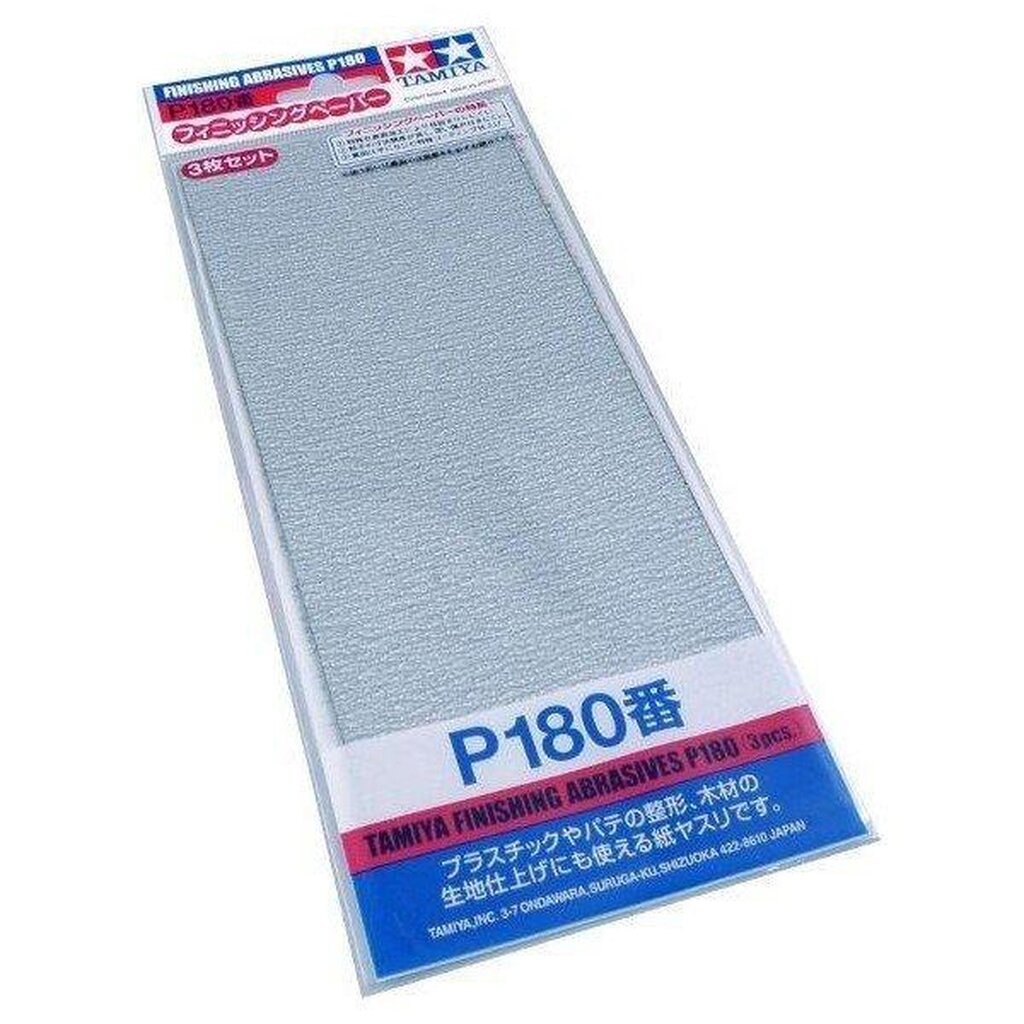 TAMIYA 87092 FINISHING ABRASIVES P180 3 PCS PIECE SANDPAPER SAND PAPER ...