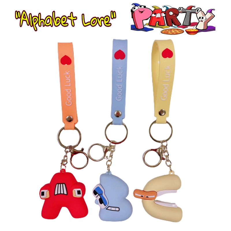 Alphabet Lore Keyring Stickers Toys Keychain Pendant Figures Kids ...