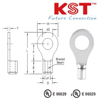 หางปลากลมเปลือย RING TERMINAL NON-INSULATE "KST" *** (ราคาต่อแพ็คค่ะ ...