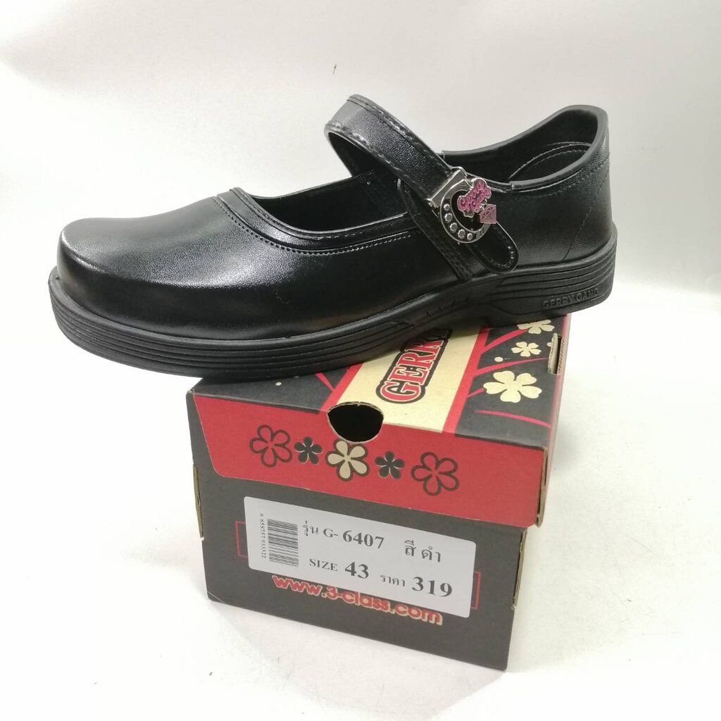 Gerry Gang รุ่น 6407 รองเท้านักเรียน สีดำ รุ่น G6407 เบอร์ 35-44 **มี ...