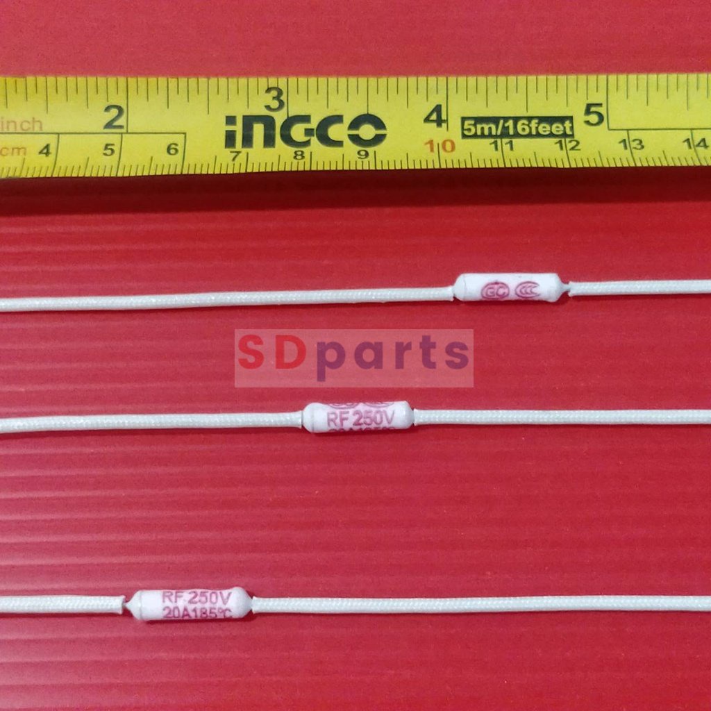 เทอร์โมฟิวส์ ฟิวส์ เซรามิค หม้อหุงข้าว Ceramic Thermal Fuse 20A 250V ...