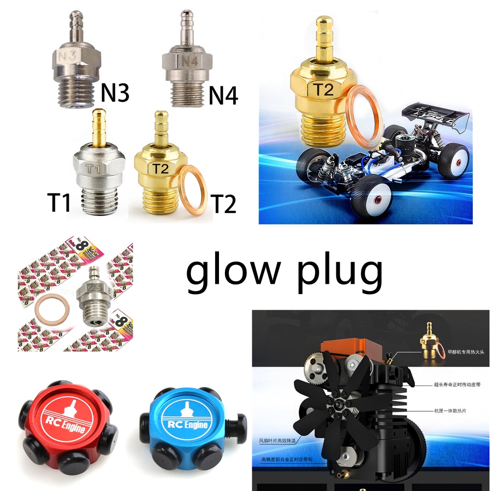 อะไหล่เครื่องยนต์หัวเทียน T1 T2 N3 N4 1 ชิ้น #8 อุปกรณ์เสริม สําหรับ RC ...