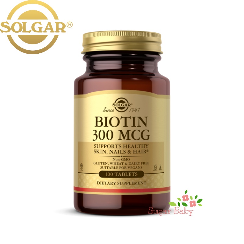 Solgar Biotin 300 mcg 100 Tablets ไบโอติน 100 เม็ด | Shopee Thailand