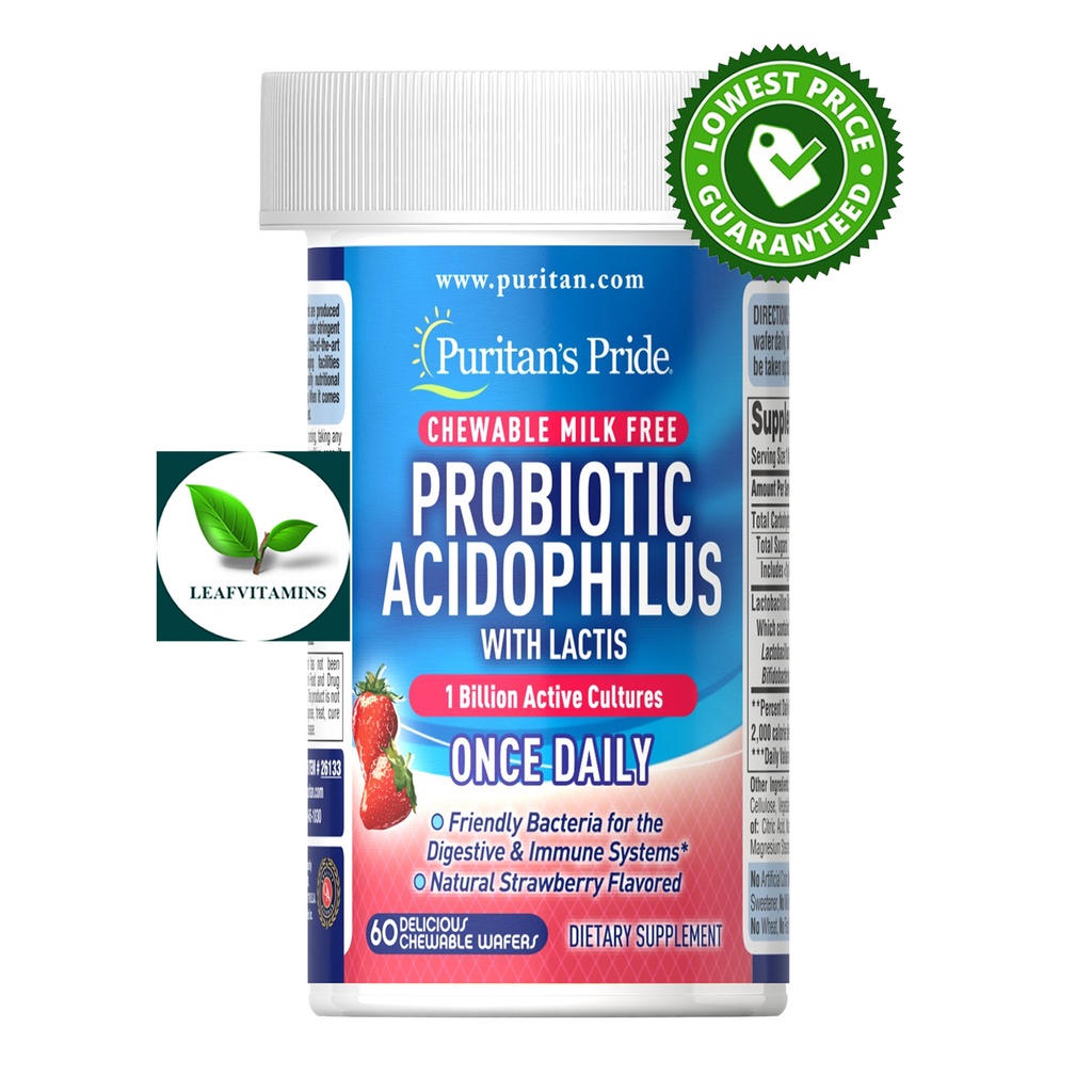 Puritan's Pride Chewable Probiotic Acidophilus with Lactis / 60 ...