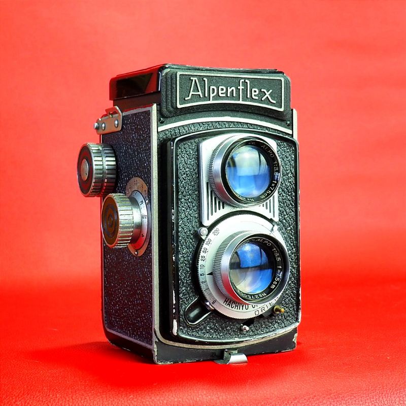 กล้องฟิล์ม TLR Alpenflex Film Camera ทำงานเต็มระบบ สภาพสวย เลนส์ใส ช่อง ...