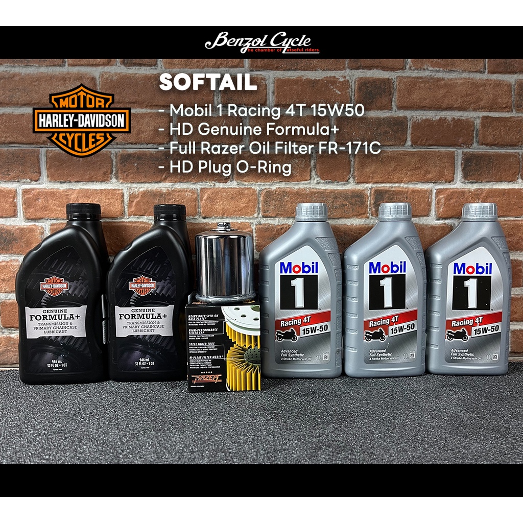 ชุดถ่ายน้ำมันเครื่อง Mobil 1 Racing 4T 15W-50 พร้อมกรองน้ำมันเครื่อง ...