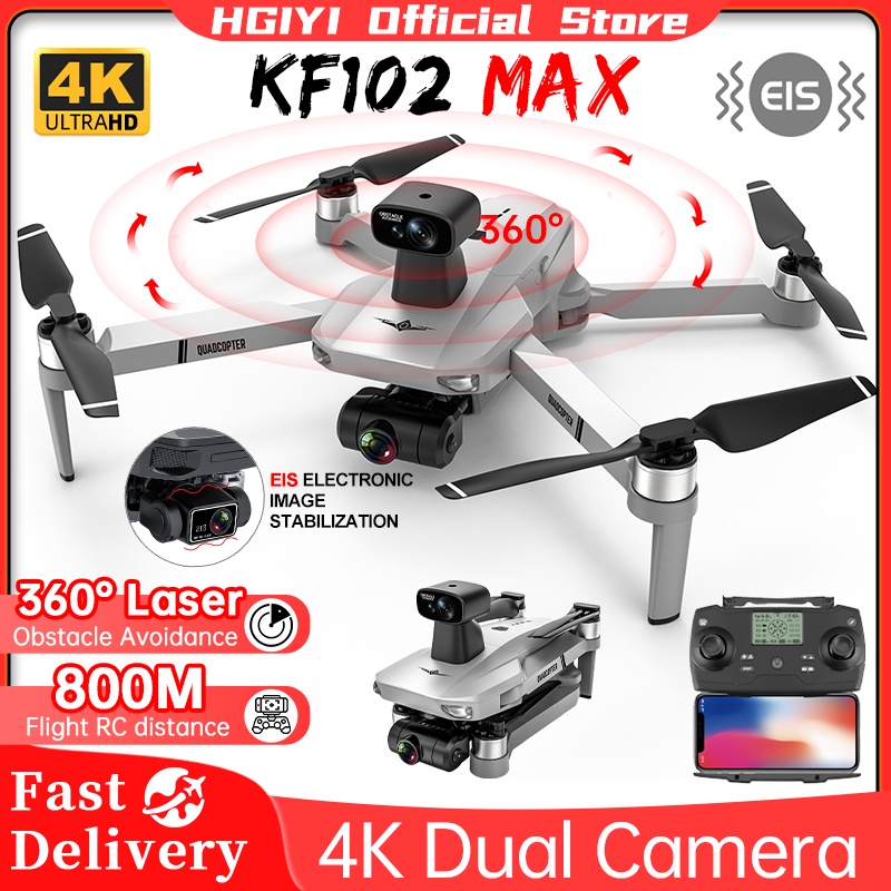 AHGIYI KF102 MAX Drone 4k Profesional GPS with HD Dual Camera KF102 ...