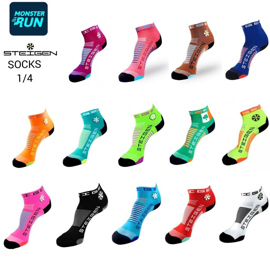 ถุงเท้าวิ่ง STEIGEN QUATER LENGTH SOCKS 1/4 ONE SIZE FIT ALL | Shopee ...