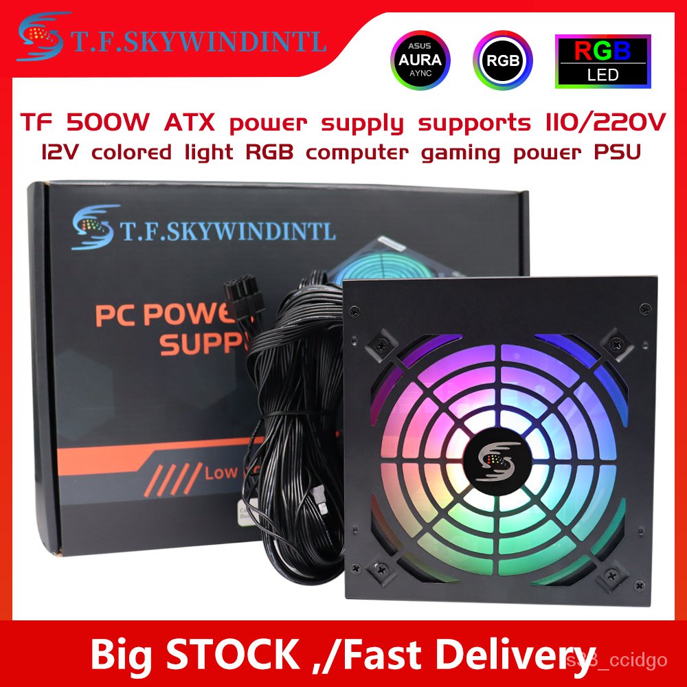 500W 12V 80Plus PC Power Supply 500W 24pin ATX Computer Power Supply ...