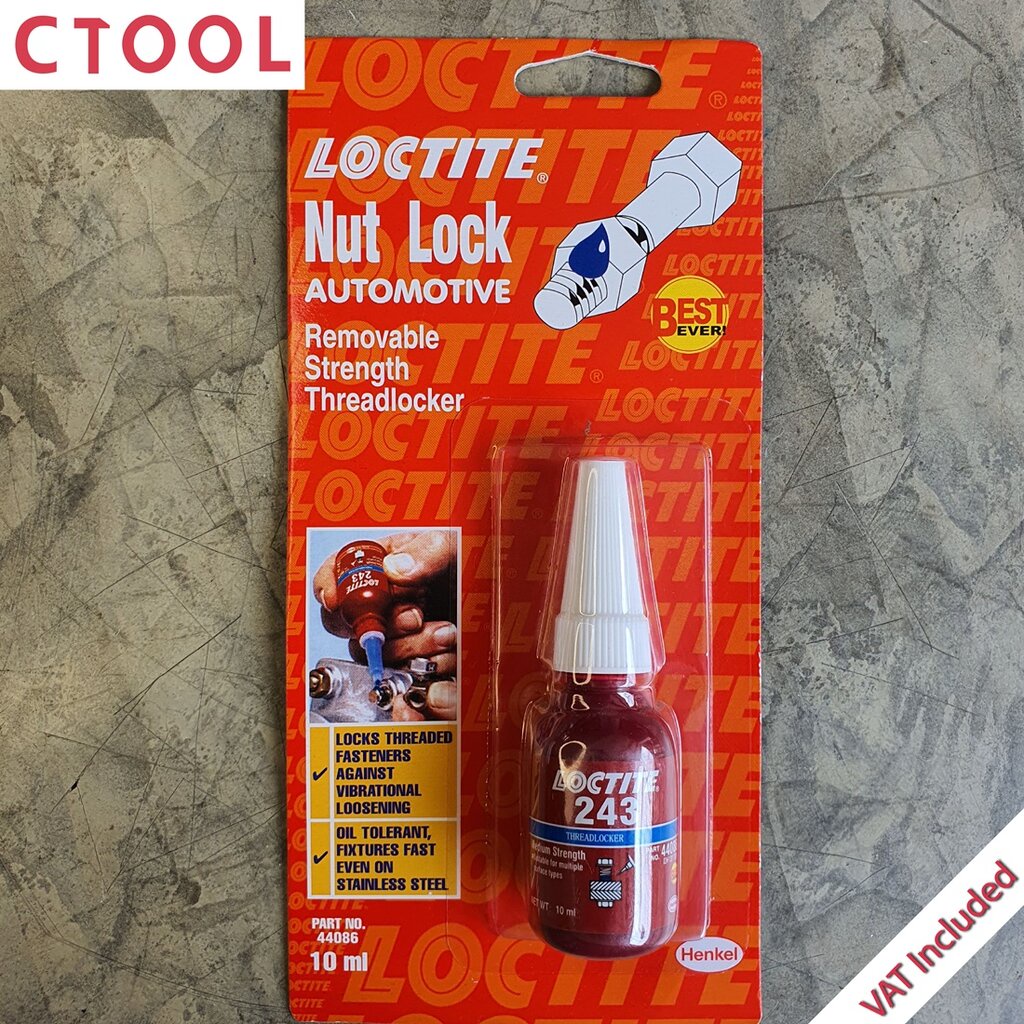 น้ำยาล็อกเกลียว(ล็อคไท) 243 Loctite หยดน้ำเงิน 10 ml. ของแท้ ...