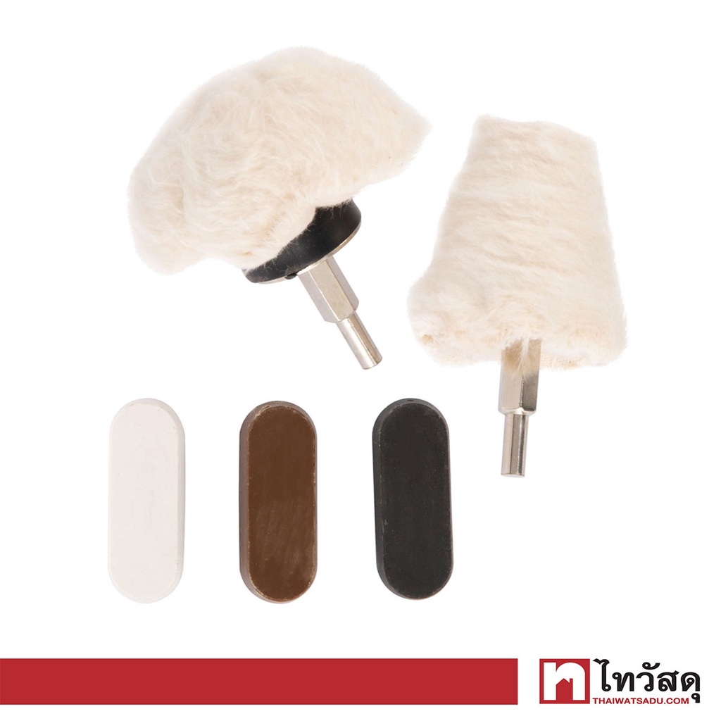 GIANTTECH ชุดลูกขัดผ้าพร้อมแกน 5 ชิ้น พร้อมน้ำยาขัด รุ่น G796104 ...