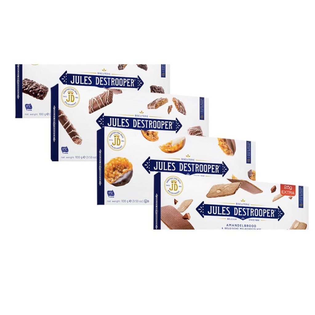 ช็อกโกแลตบิสกิต Jules Destrooper Biscuits Assorted Biscuit Chocolates ...