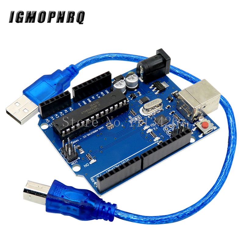ชิป UNO R3 Official ATMEGA16U2+MEGA328P สําหรับบอร์ดพัฒนา Arduino UNO ...