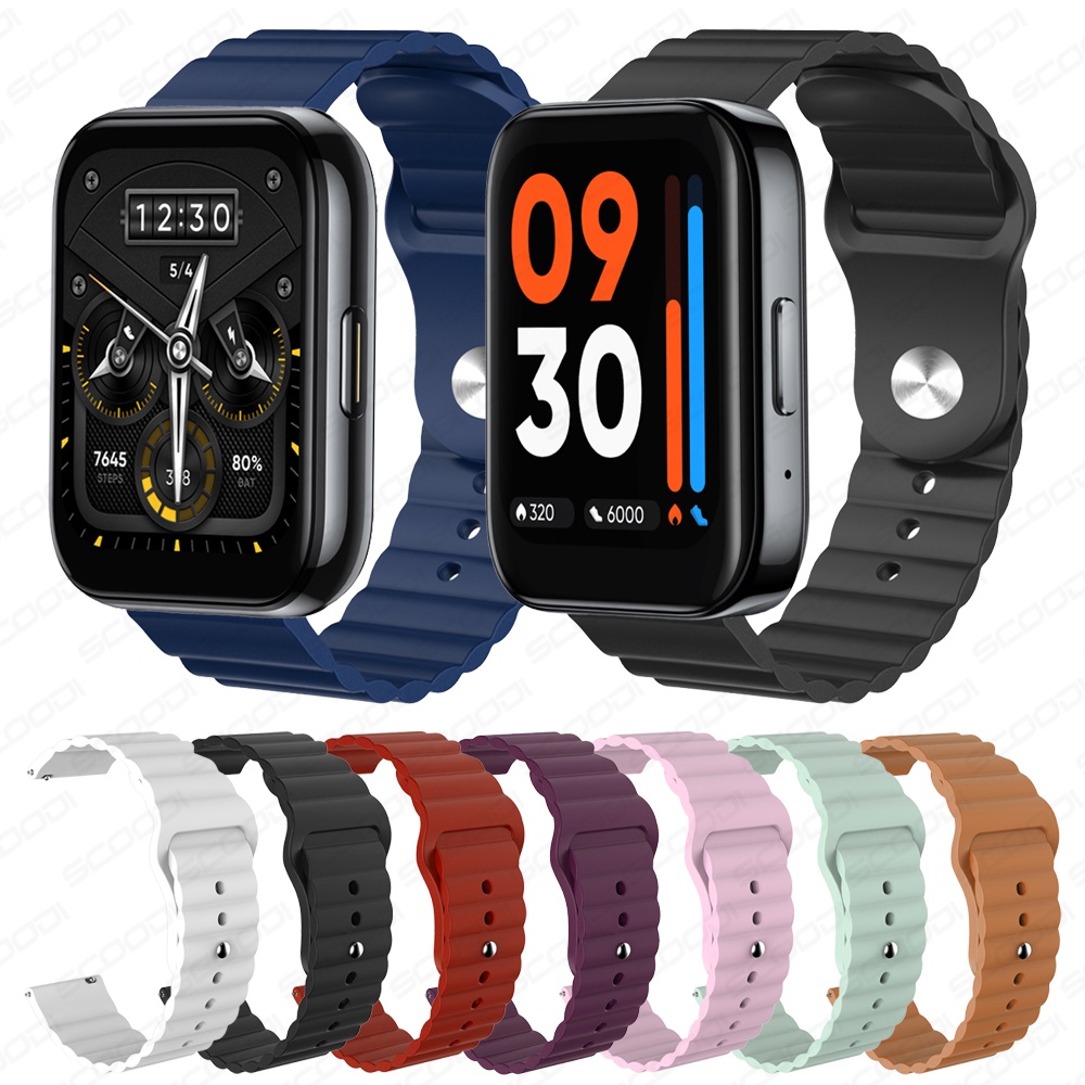 สายนาฬิกาข้อมือซิลิโคน สําหรับ Realme watch 3 2 2 Pro S Pro smartwatch ...
