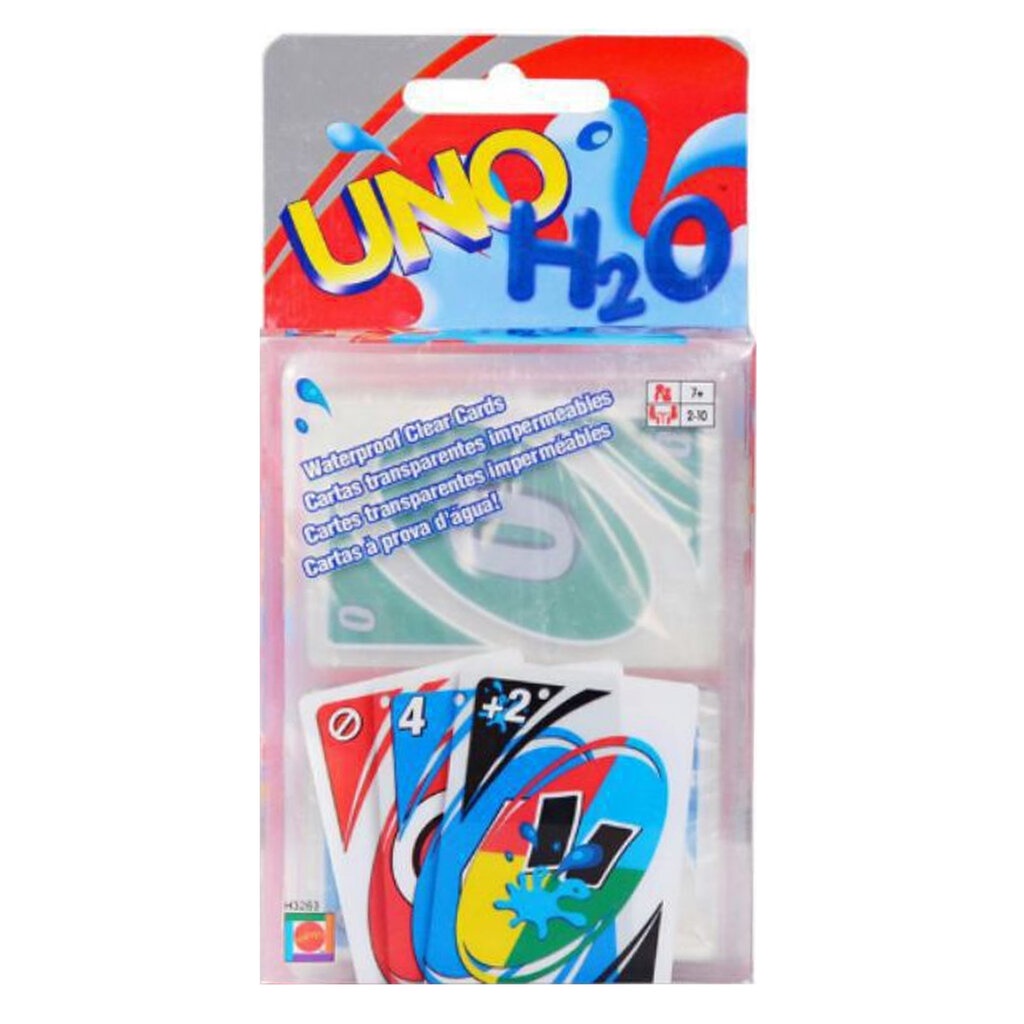 Game Card UNO H2O Mattel Waterproof Clear ไพ่อูโน่พลาสติกใสกันน้ำของแท้ ...