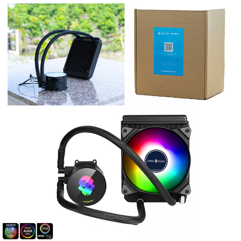 Tsunami ชุดน้ำปิด 120MM Coolman Water RGB สินค้าใหม่ | Shopee Thailand